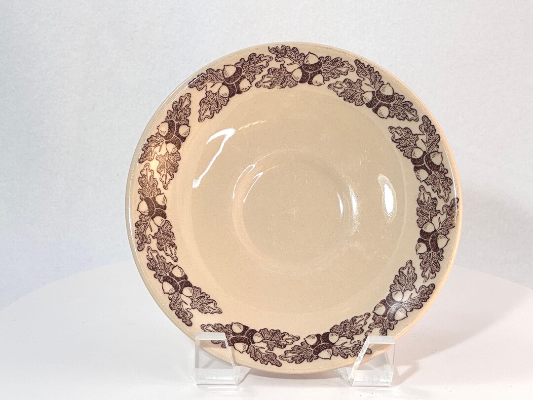 1940s Wallace China Acorns and Leaves 6" Desert Ware Saucer Restaurant ...