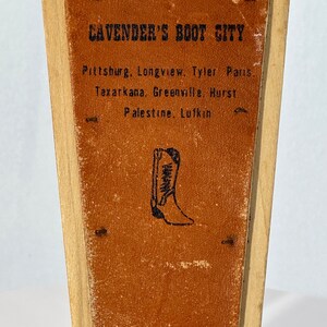 Vintage Leather and Pine Boot Jack Cavenders Boot City Promotional ...