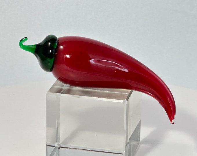 Hand Blown Art Glass Red Chili Pepper - Etsy