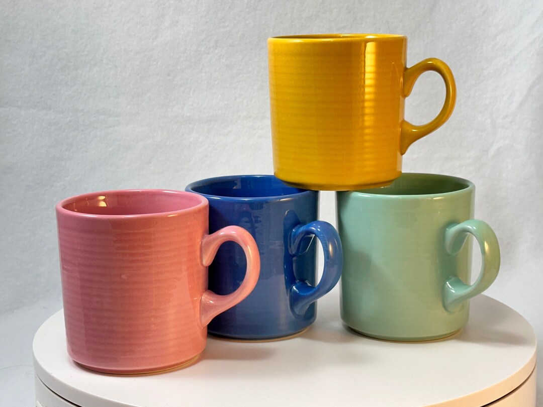 Lynns Concentrix Stoneware Mug Choice Vintage Ringed Ribbed 1980s ...