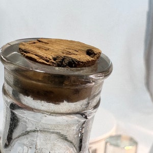 Vintage Ship in a Bottle Model Boat Dimple Pinch Glass With Cork Three ...