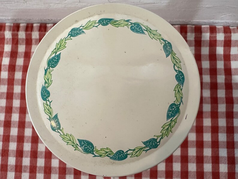 Vintage Botanical Metal Canister With Lid Tin Box Company Daher England ...