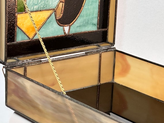 Kintsugi Large Stained Glass Box Egyptian Motif with … - Gem