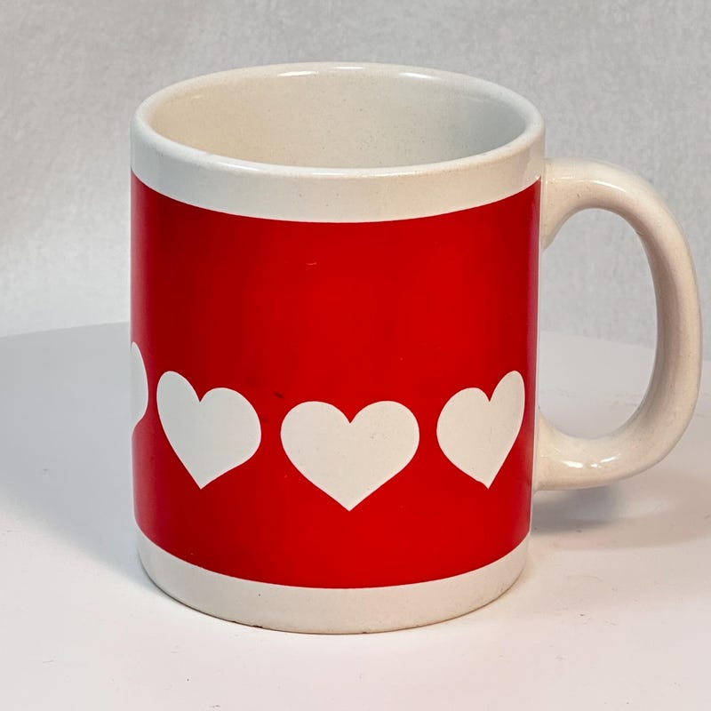 Red Heart Mug - Etsy