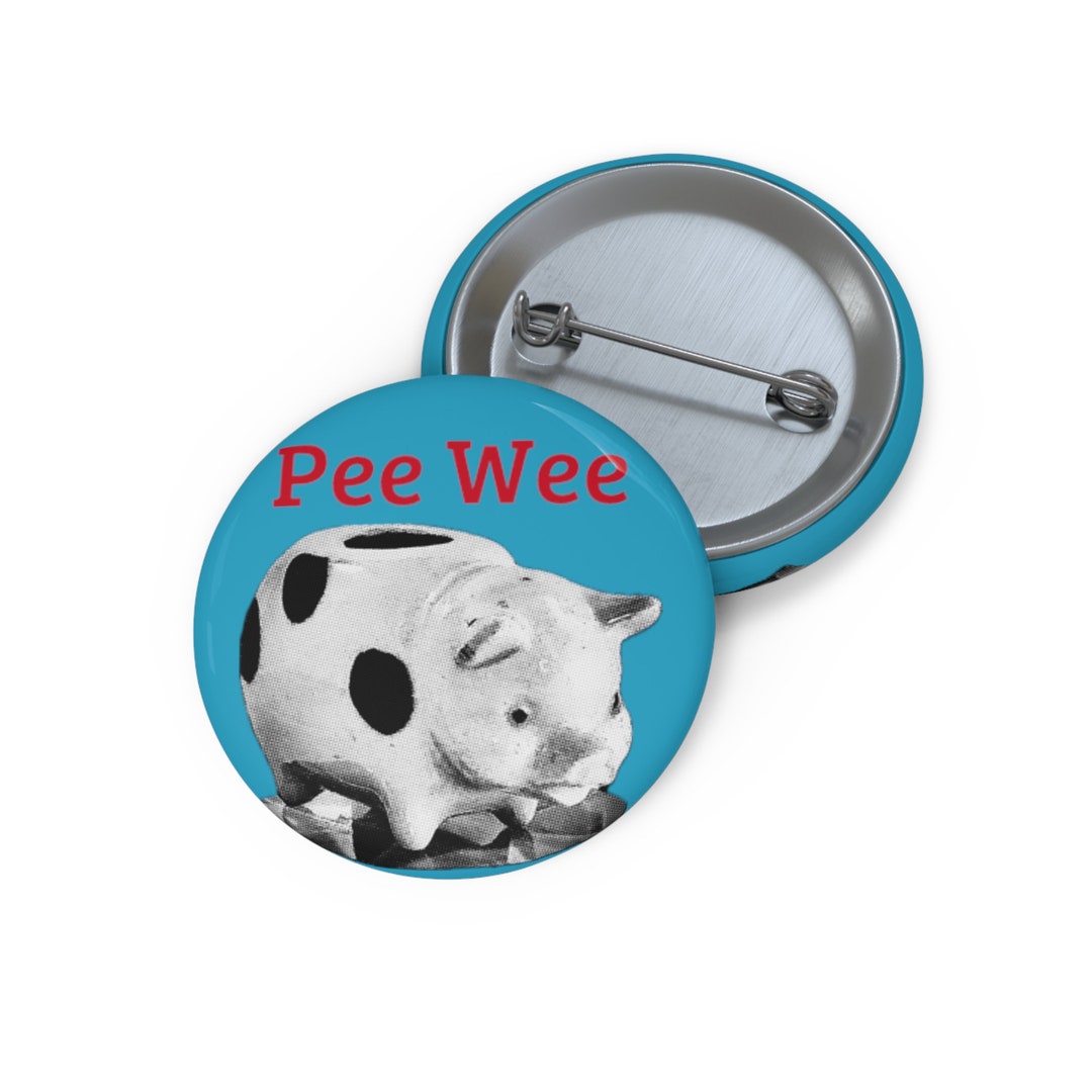 Pee Wee Polka Dotted Pig 1.25" Button Hipster Pin - Etsy