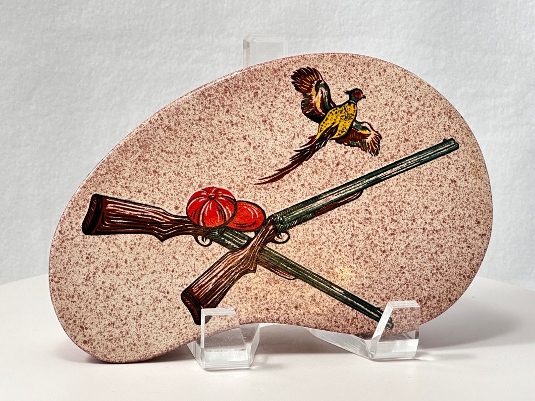 Vintage 1950s Trinket Box: Pheasant Hunting Scene by Rego California - Etsy
