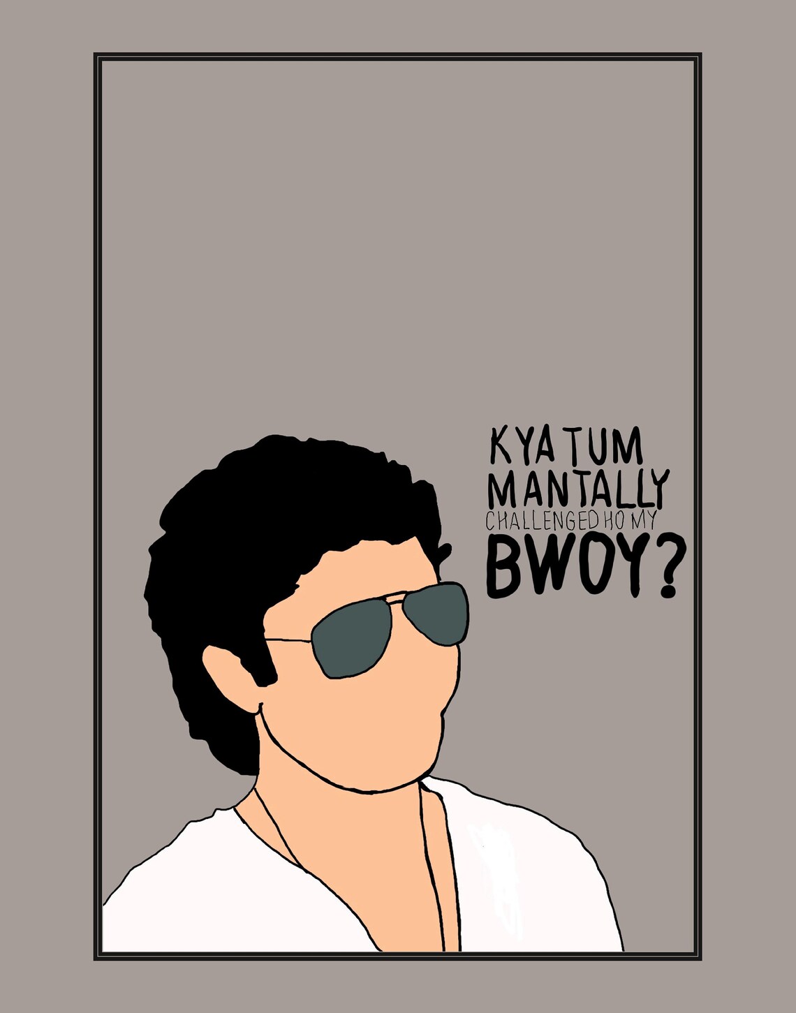 Bollywood Illustration Art ZNMD Kya Tum Mantally Challenged Ho Digital ...