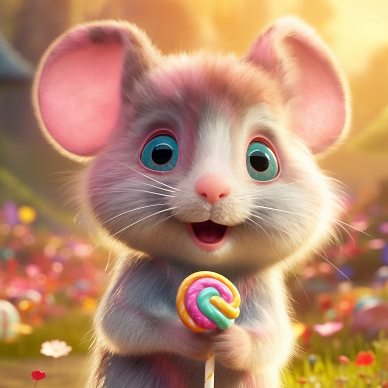 A Cute Mouse in Candy Land Digital Art - Etsy