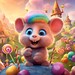 A Cute Mouse in Candy Land Digital Art - Etsy