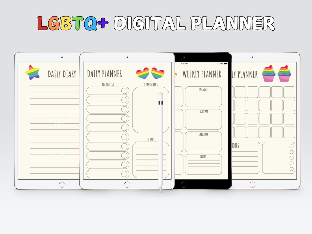 LGBTQ+ Pride Planner: Daily, Weekly, Monthly (digital Download) - Etsy