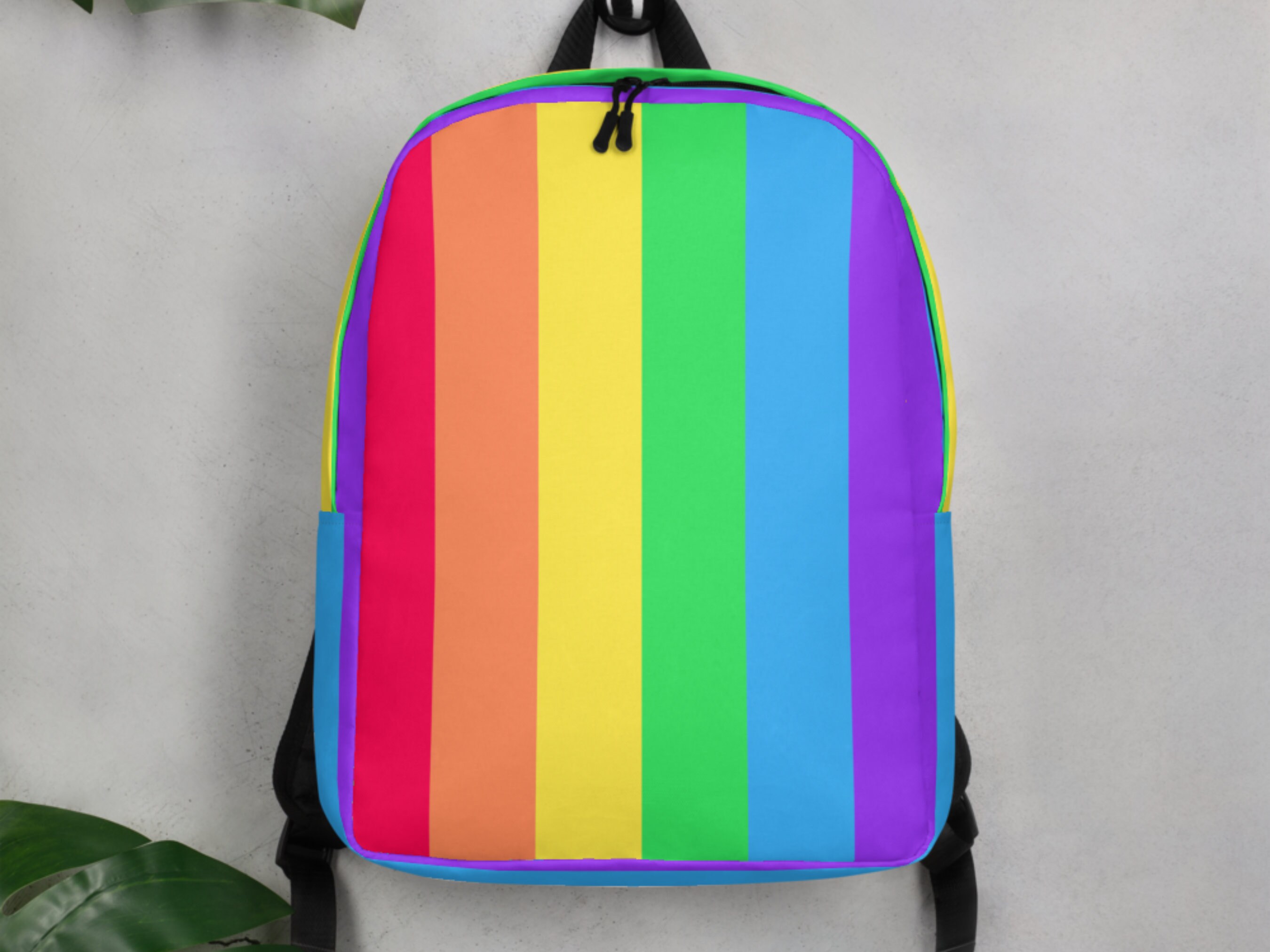 LGBTQ+ Pride Backpack: Rainbow Flag Rucksack, Laptop Pocket - Etsy