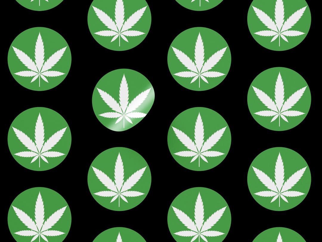 Weed Leaf Sticker – Cannabis Vinyl Decal | Stoner Gift | Legalise It ...