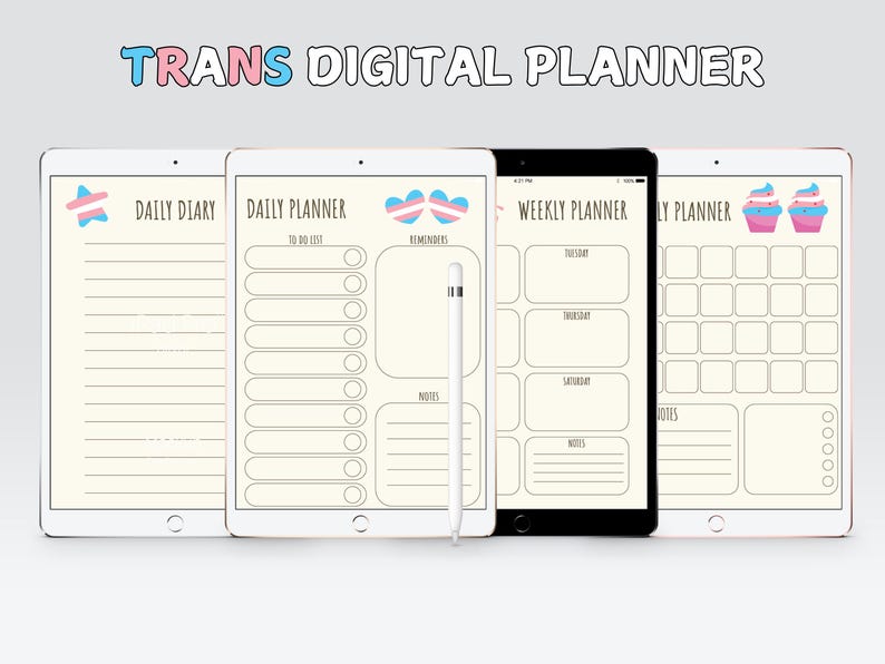 Trans Digital and Printable Planner | Daily, Weekly, Monthly & Yearly ...