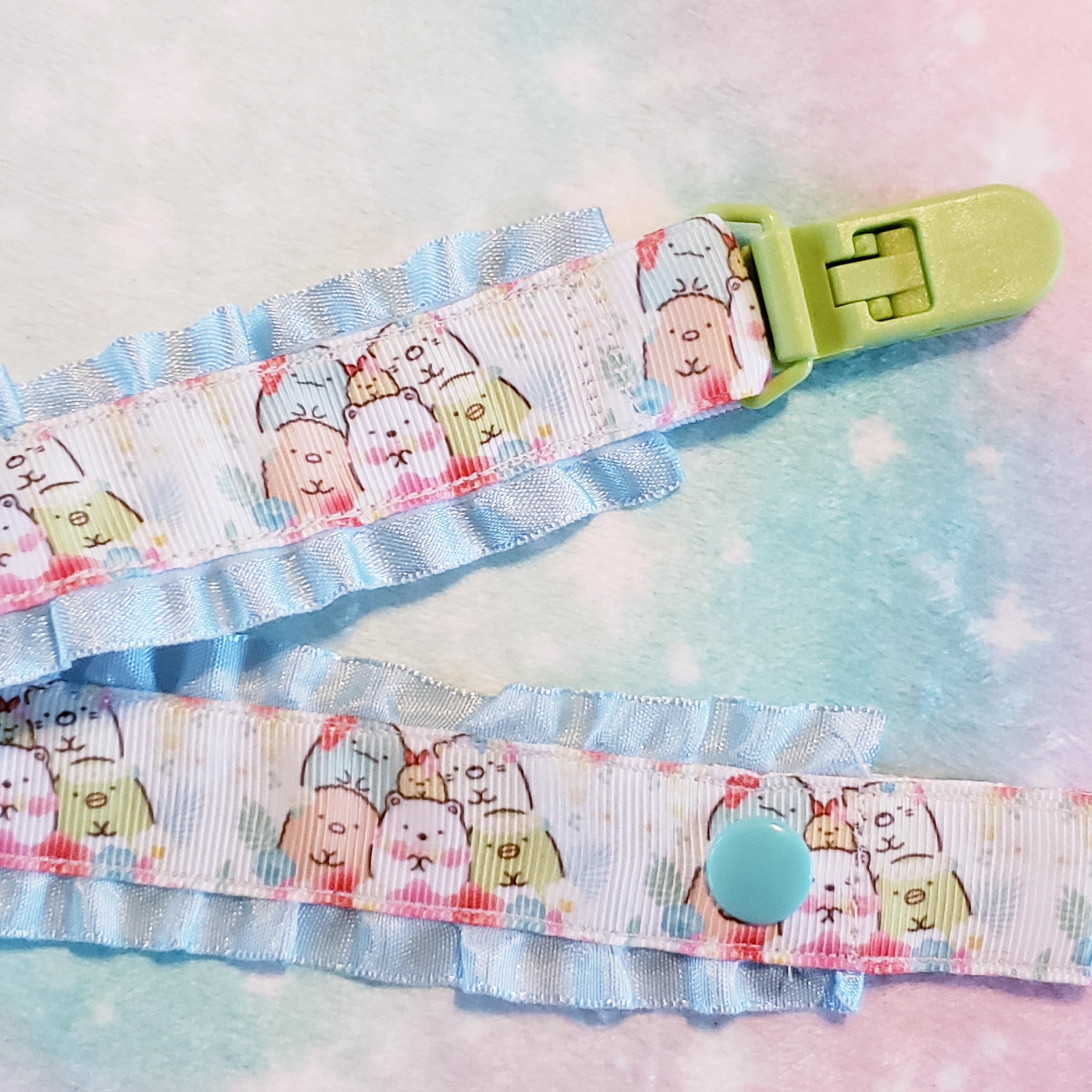 Kawaii Cartoons Character Pacifier Clip: Handmade Double-sided Adult ...