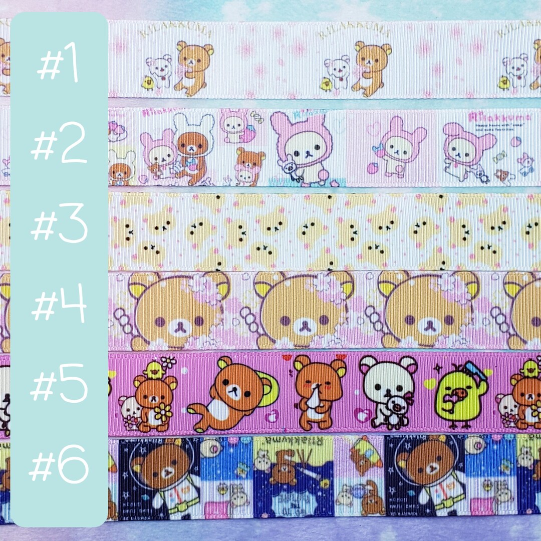 1 Yard 7/8 Kawaii Kuma Grosgrain Craft Ribbon for Sewing DIY Hair Bows ...