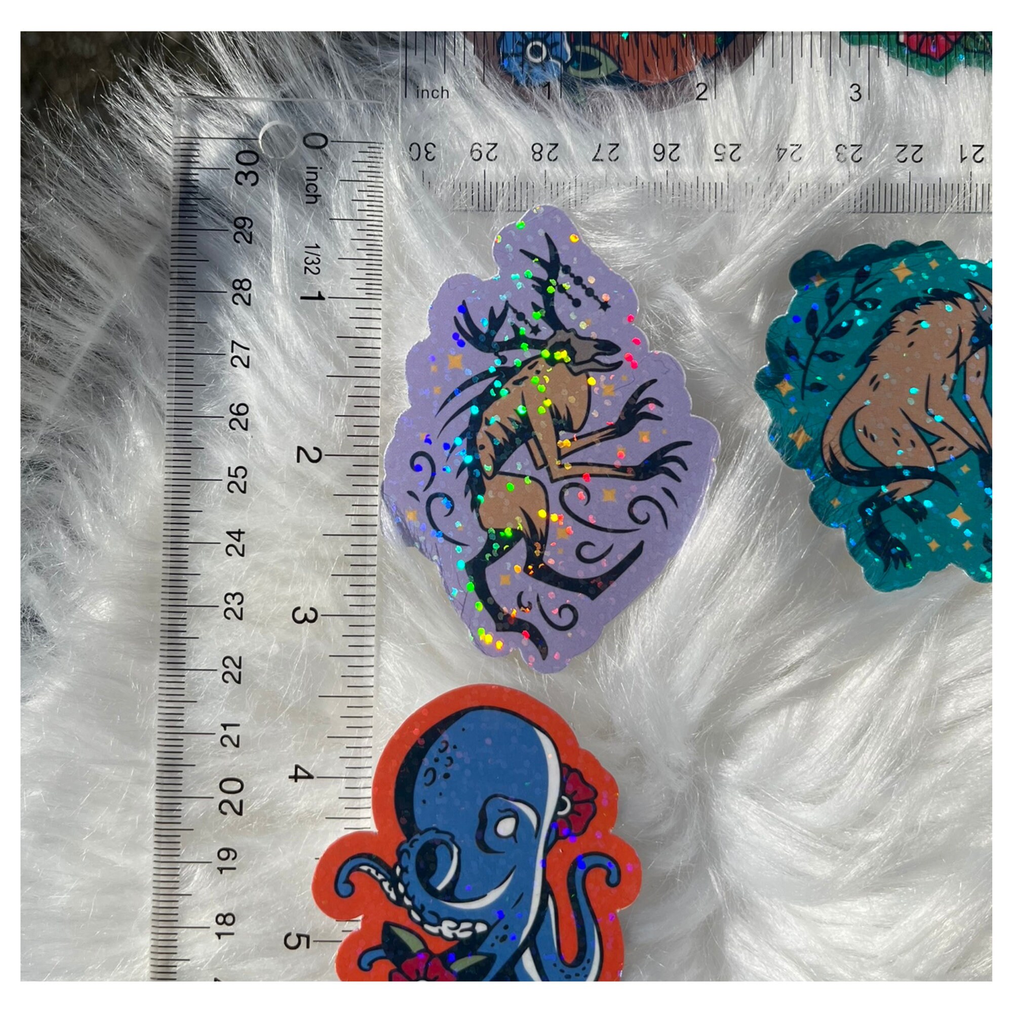 Holographic Cryptid Sticker Pack, Laptop Decor Decals, Monster Sticker ...