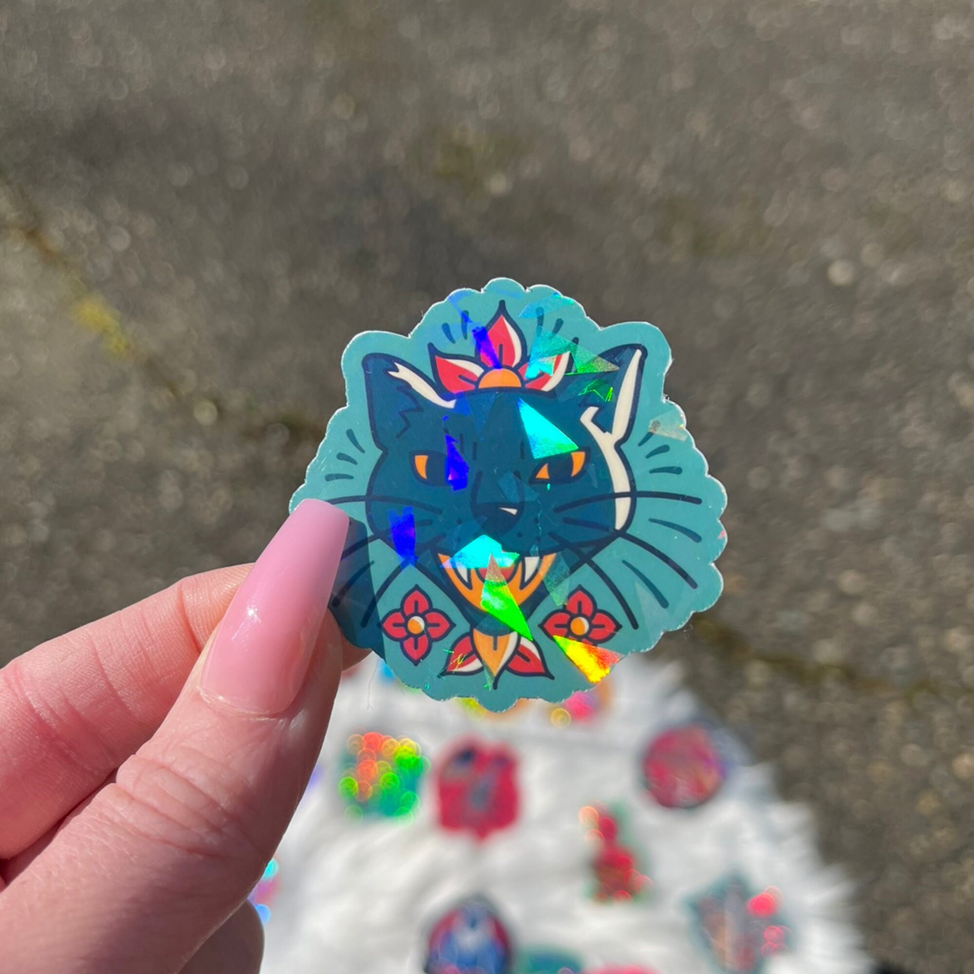 Holographic Cryptid Sticker Pack, Laptop Decor Decals, Monster Sticker ...