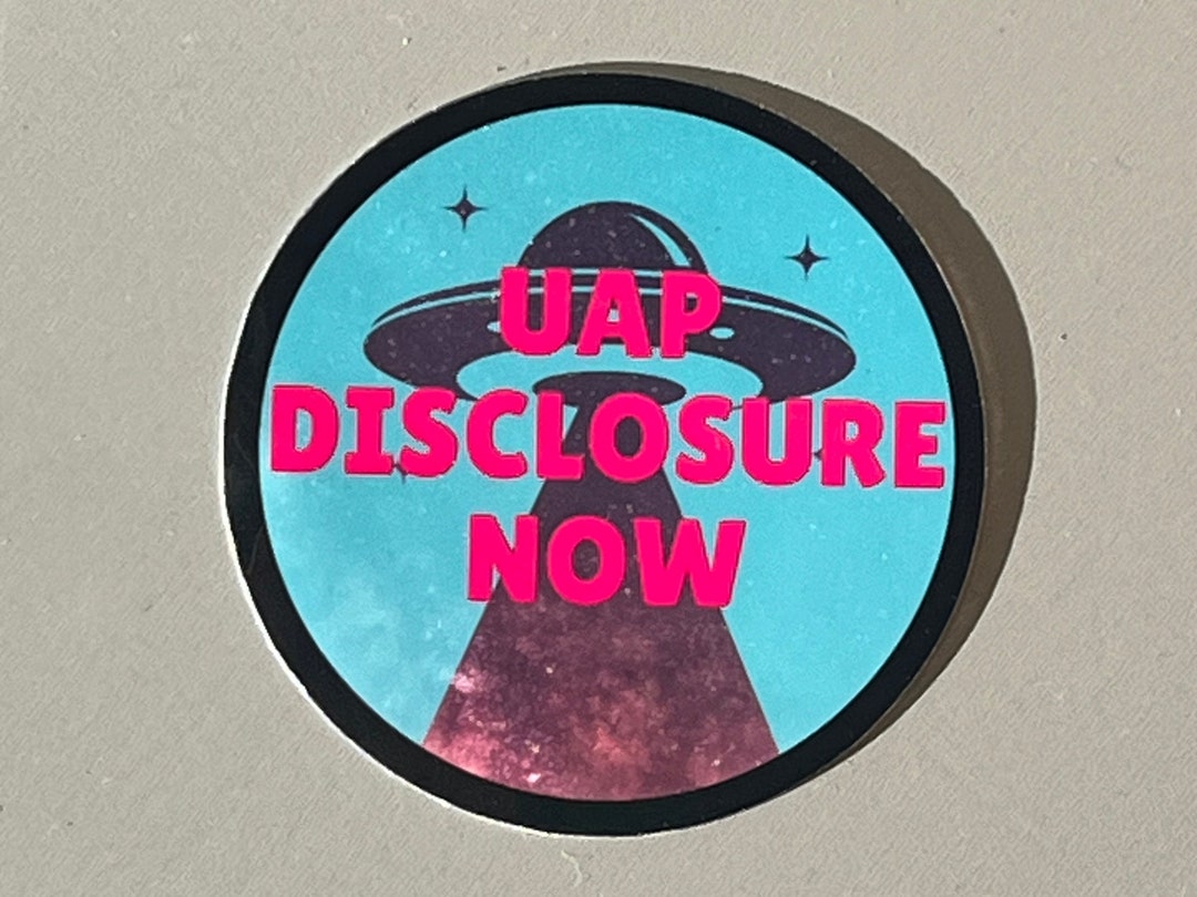 UAP Disclosure Now Sticker, UFO Sticker, Laptop Water Bottle Skateboard ...