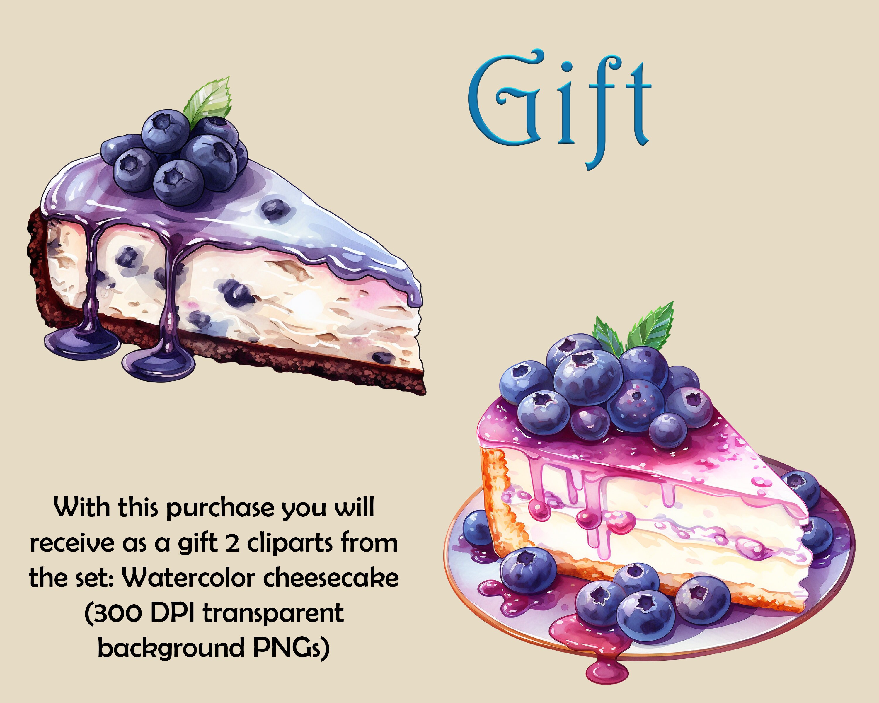 Watercolor Pies Clipart Dessert PNG Pumpkin Lemon Blueberry Strawberry ...