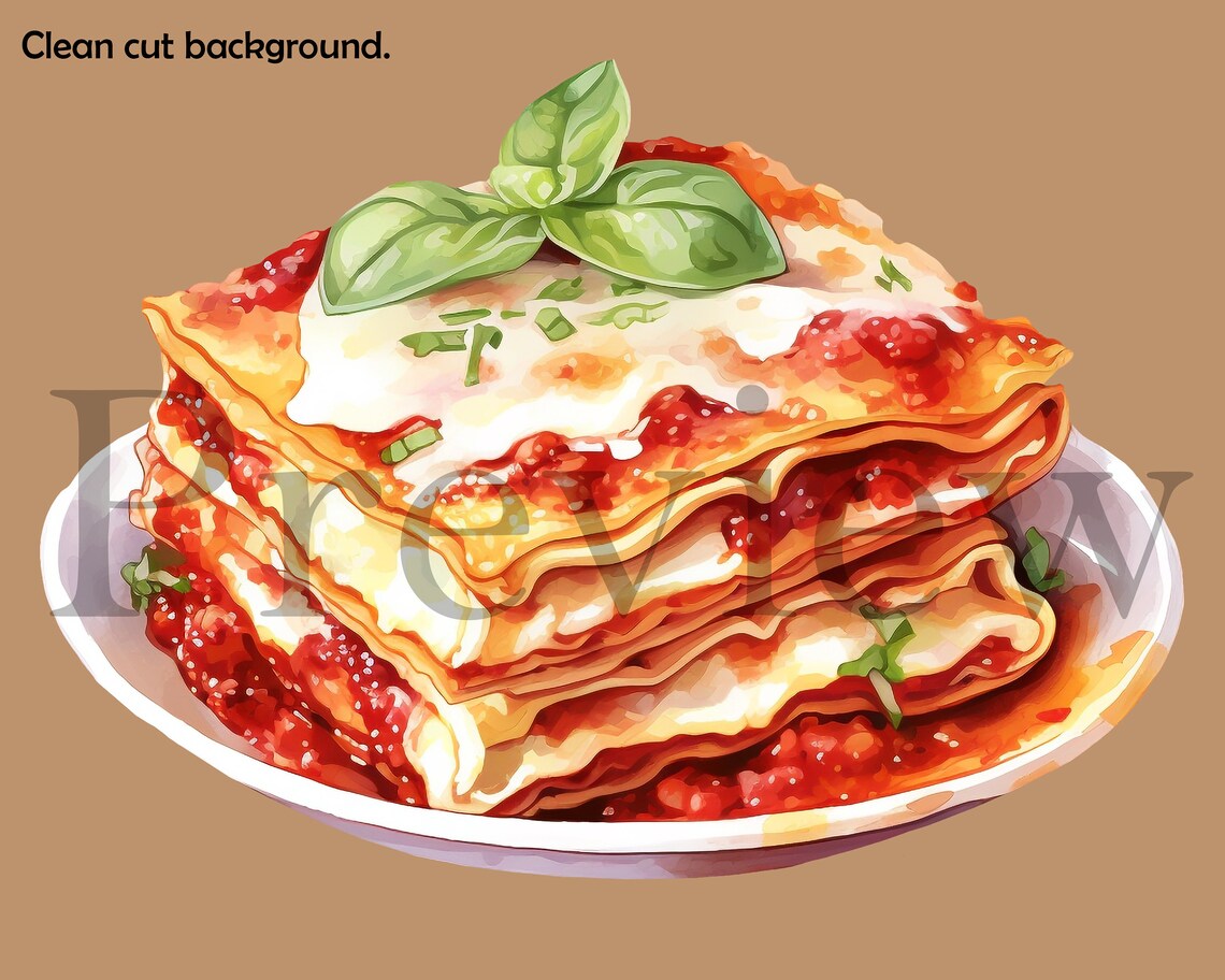 Watercolor Pasta Clipart Italian Food PNG Italy Dishes Digital Art ...