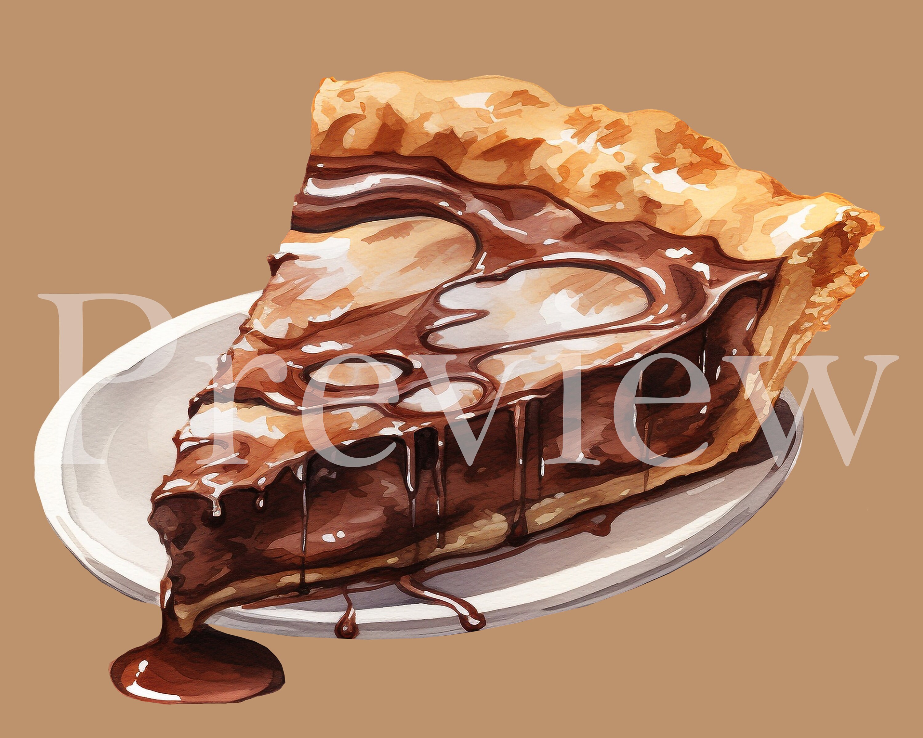 Watercolor Pies Clipart Dessert PNG Pumpkin Lemon Blueberry Strawberry ...