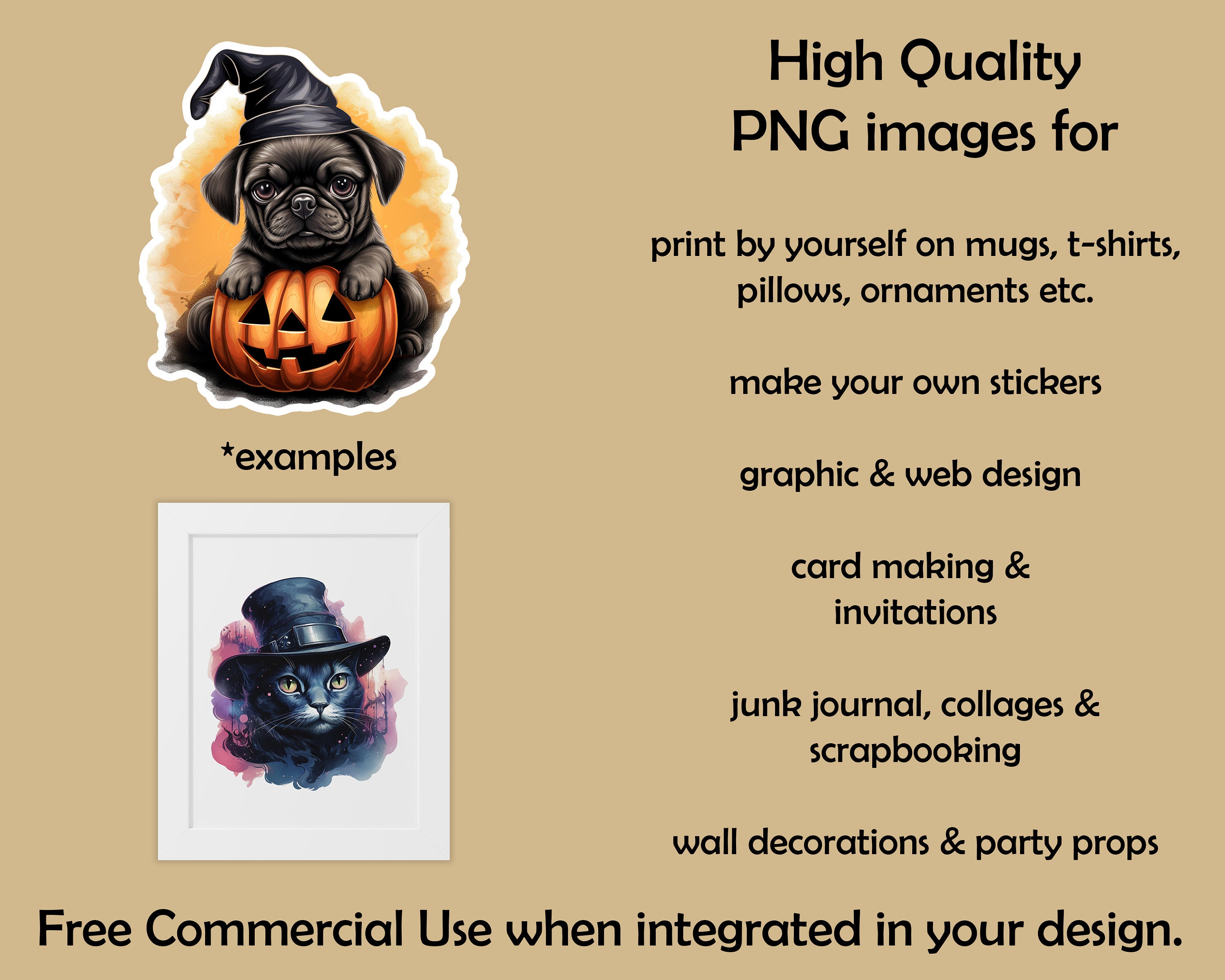 Watercolor Cute Halloween Clipart Monsters PNG Digital Art, NO ...