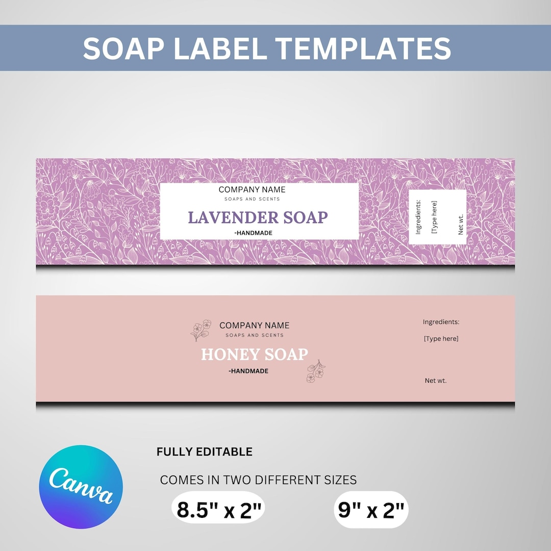 Editable Soap Label Templates - Etsy