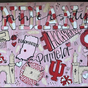Painted College Canvas - Collage for Dorm Room - Etsy