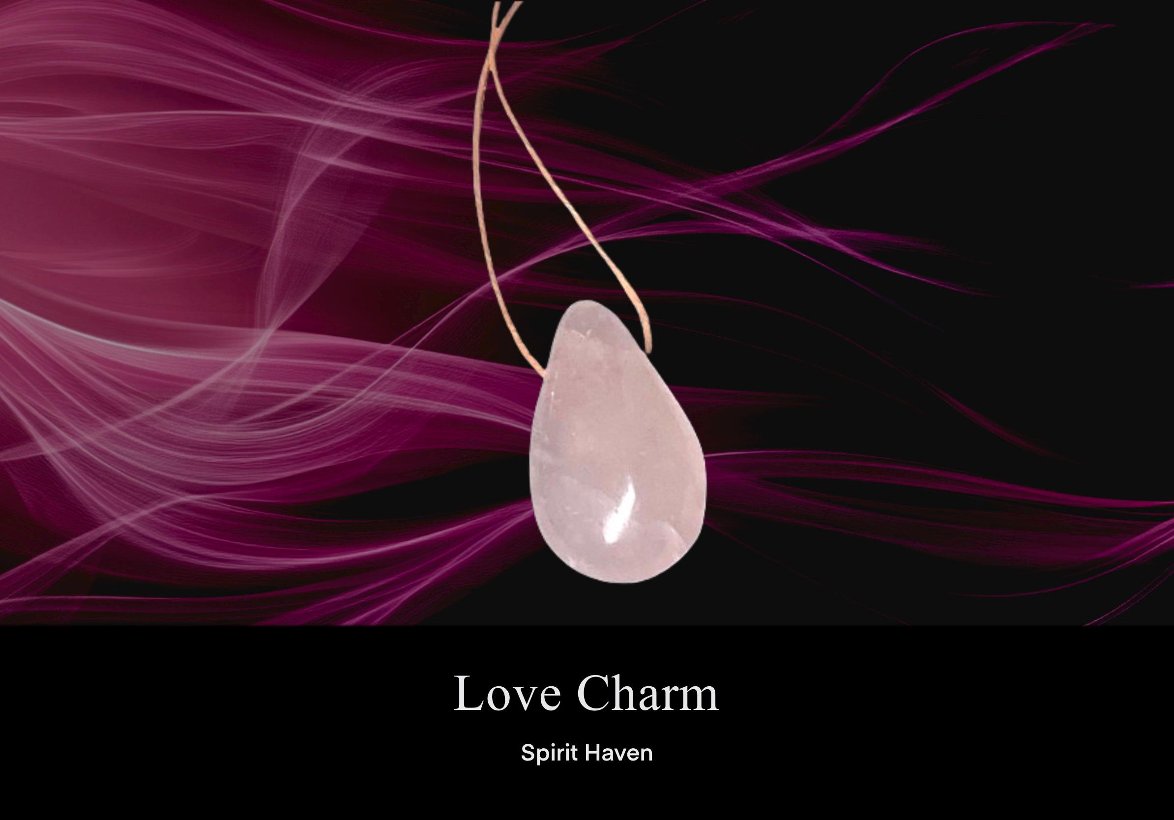 Enchanted Crystal Amulet Charm for Love Energies, Rose Quartz, Charm ...