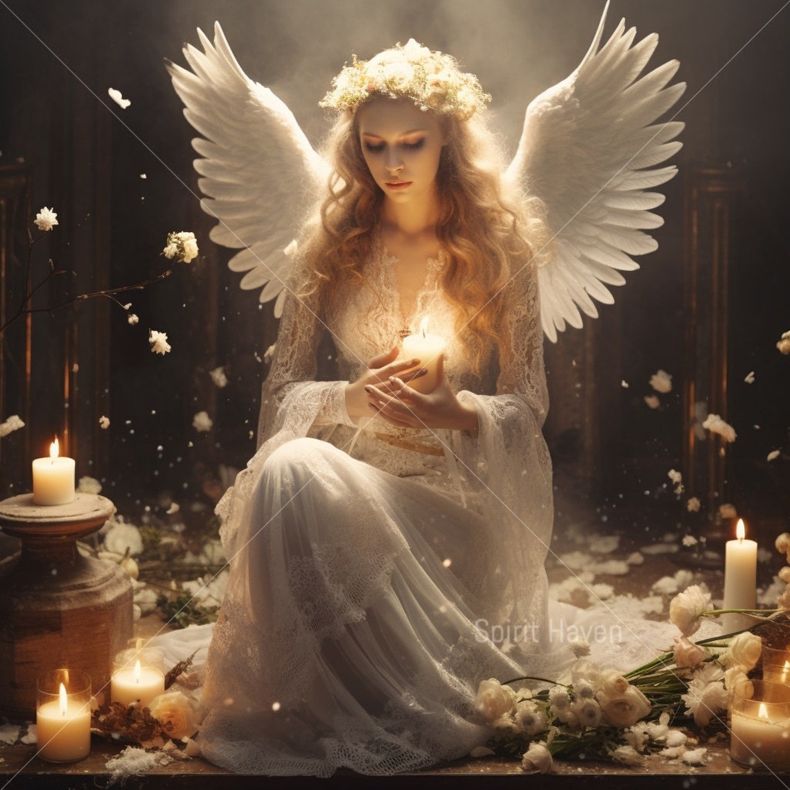 Beautiful Angel With Wings Photo, Background Wallpaper, Spiritual Woman ...