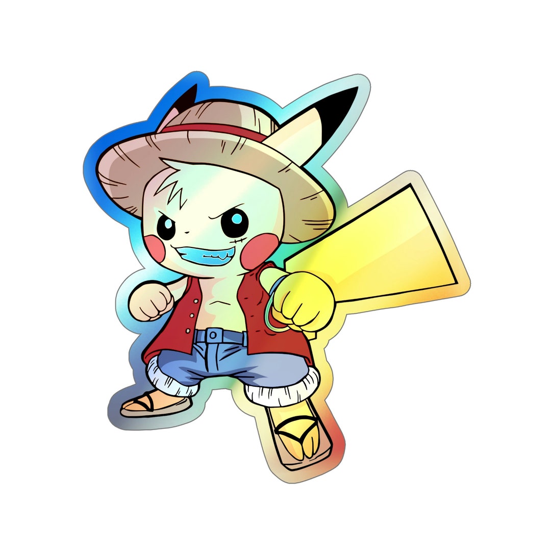 Luffy Holographic Sticker Outdoor Water Resistant Sticker Etsy
