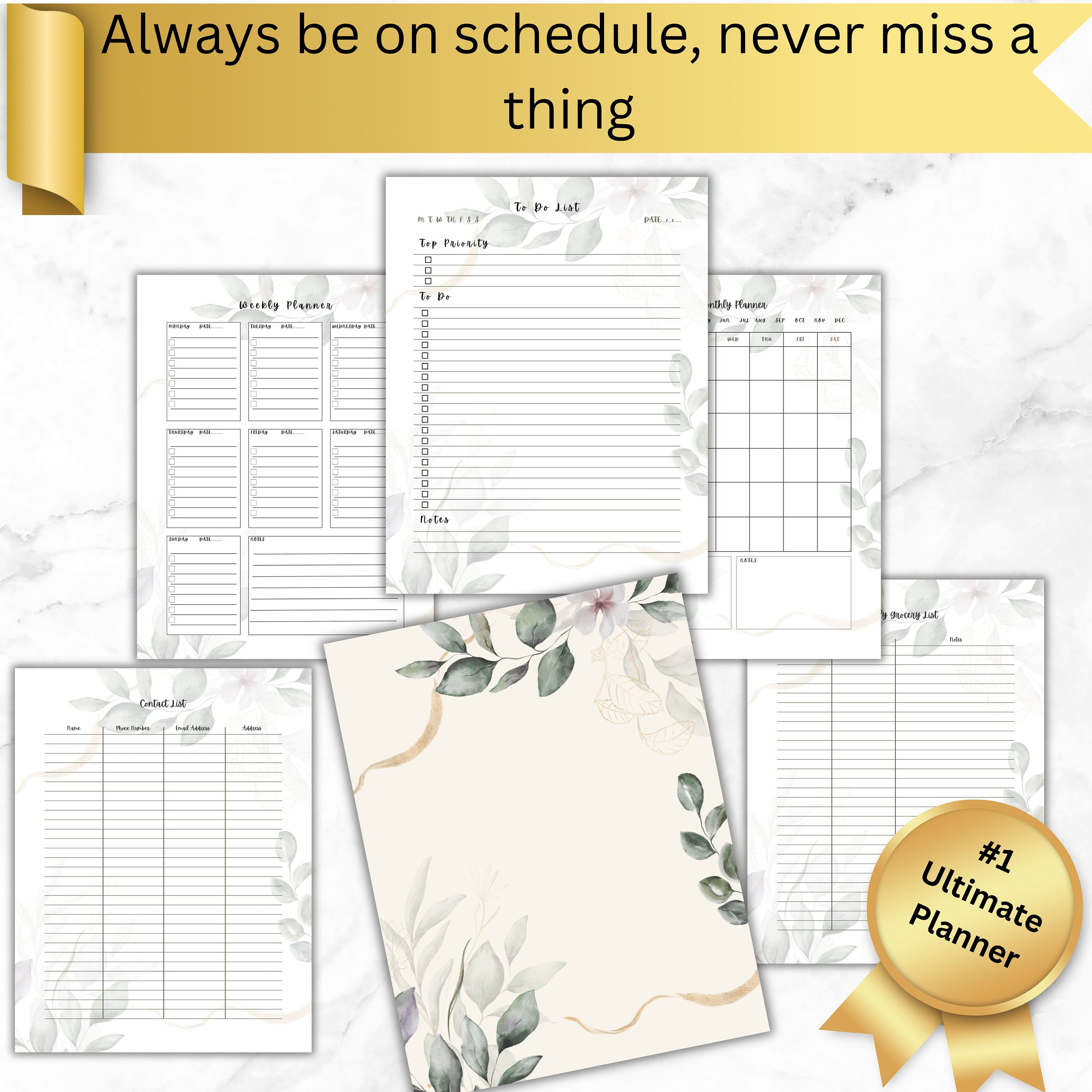 Undated Ultimate Yearly Planner With Subscriptions, Bills, and ...