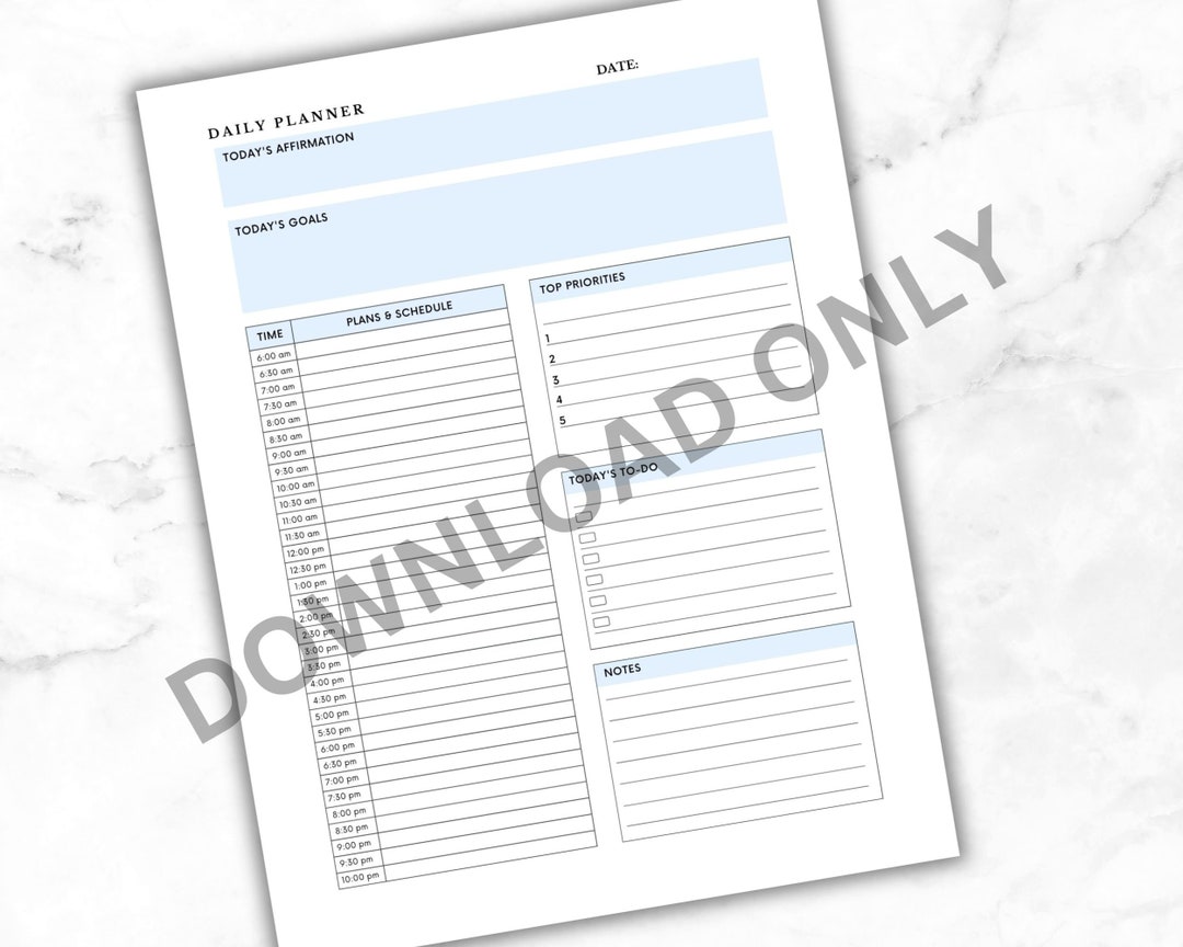Daily Planner 2023, Personal Daily Planner, Productivity Planner, Daily ...