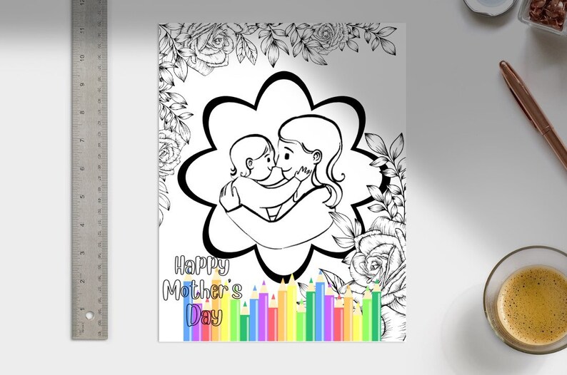 Printable Coloring Page for Mom. Printable Coloring Page for Kids ...