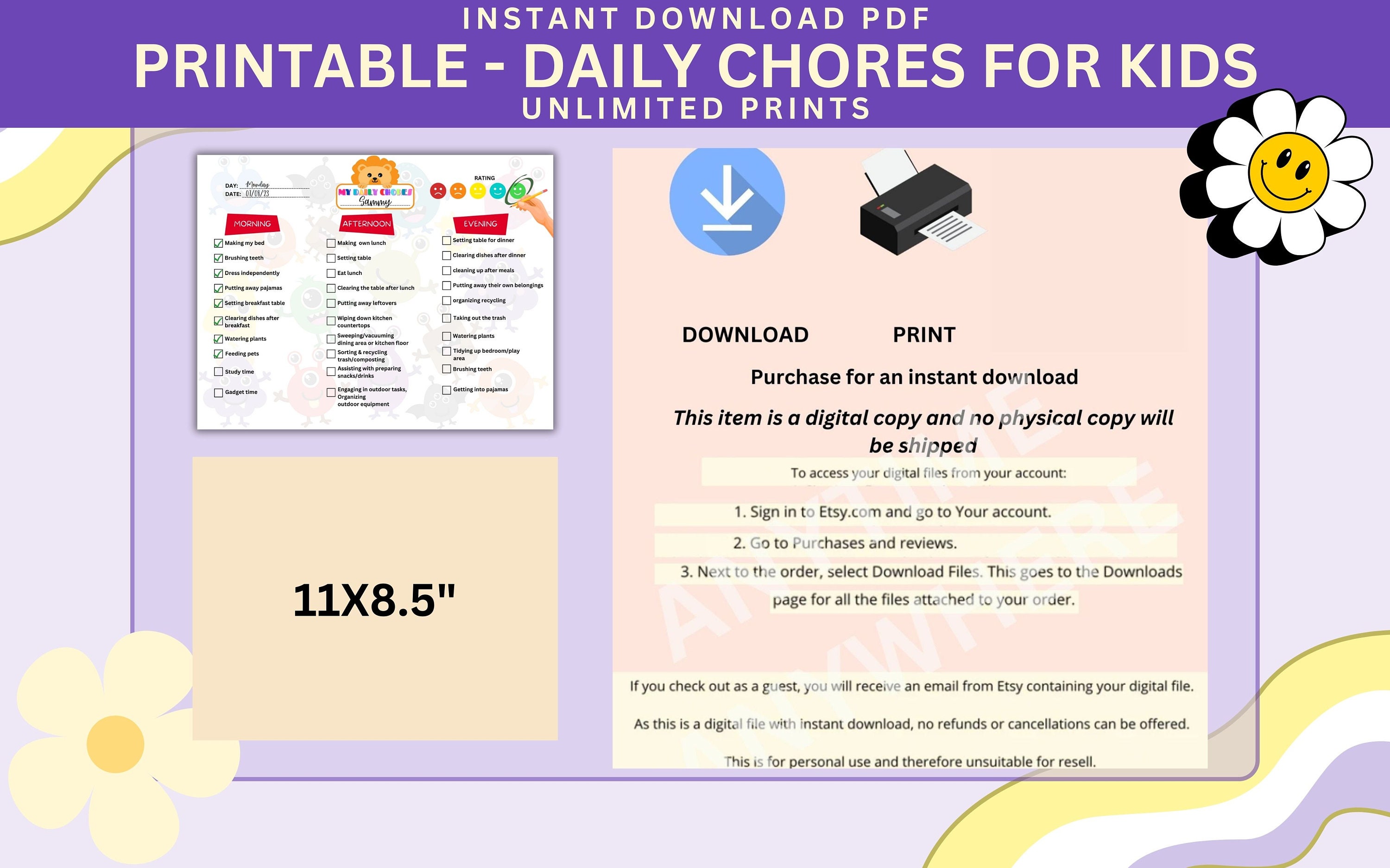 Ultimate Summer Daily Planner, Chore Chart for Kids, Screen Time ...