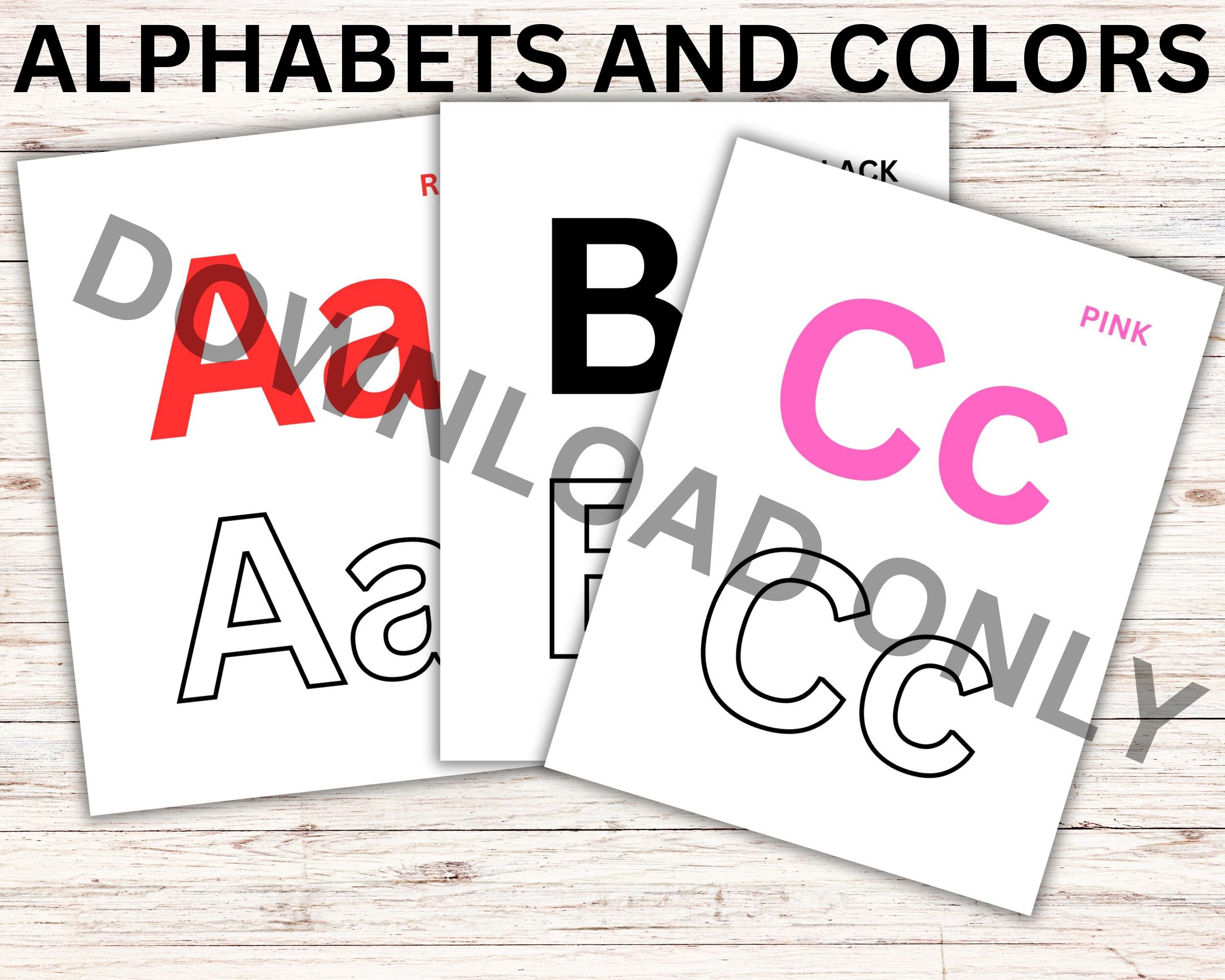 Learn Alphabets and Colors, Coloring Book, Abcds Coloring Book, 26 ...
