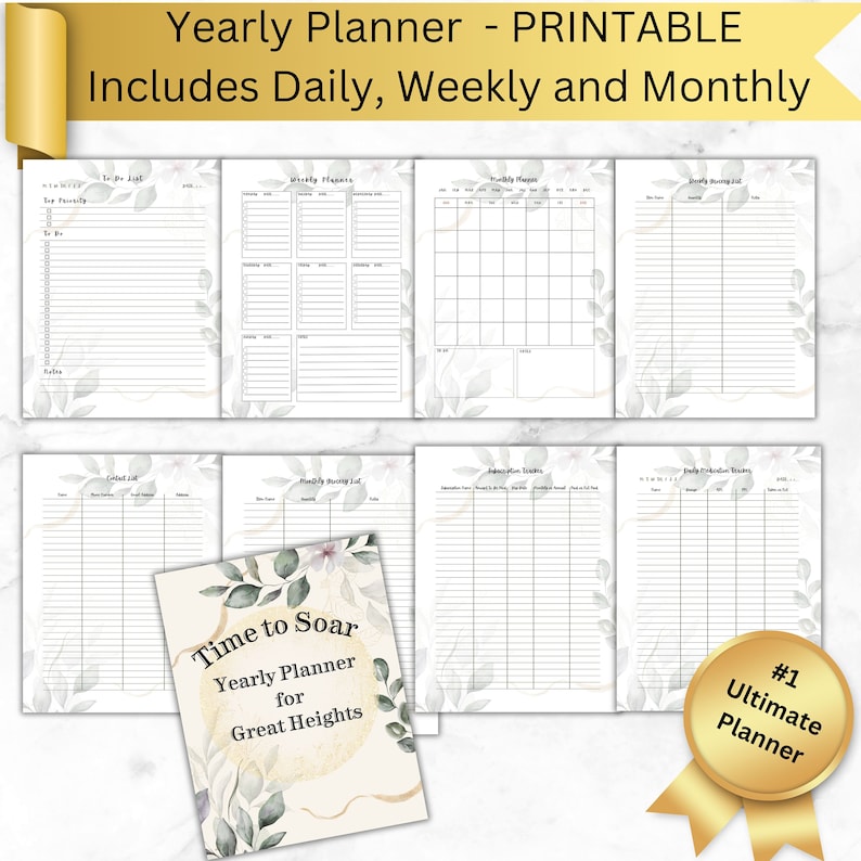 Undated Ultimate Yearly Planner With Subscriptions, Bills, and ...
