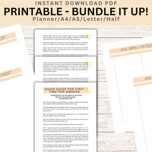 Editable Welcome New Furry Friend-checklist for First-time Dog Owners ...