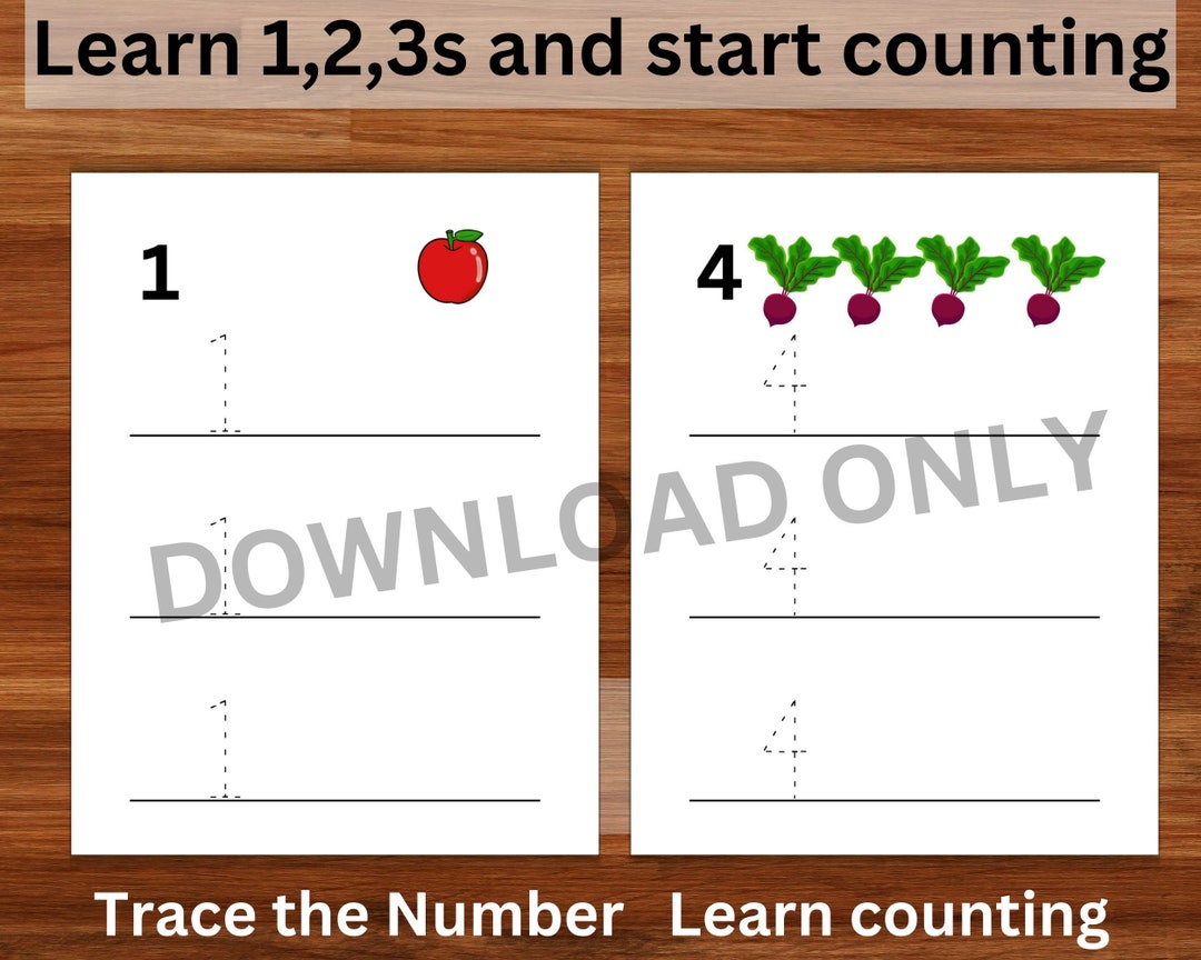 123 Fun Sheet for Kids, Trace, Practice, Write and Master 123s Within ...