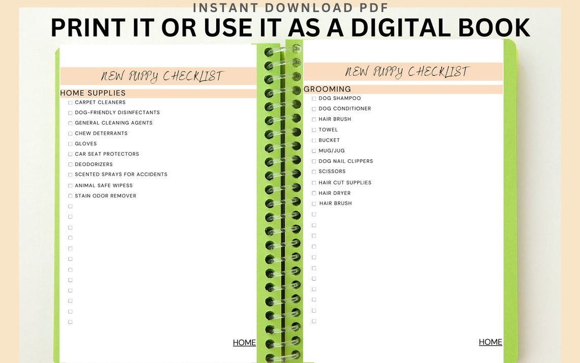 Editable Welcome New Furry Friend-checklist for First-time Dog Owners ...