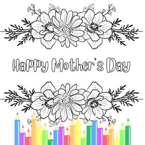 Beautiful Flower Printable Coloring Page for This Mother's Day ...