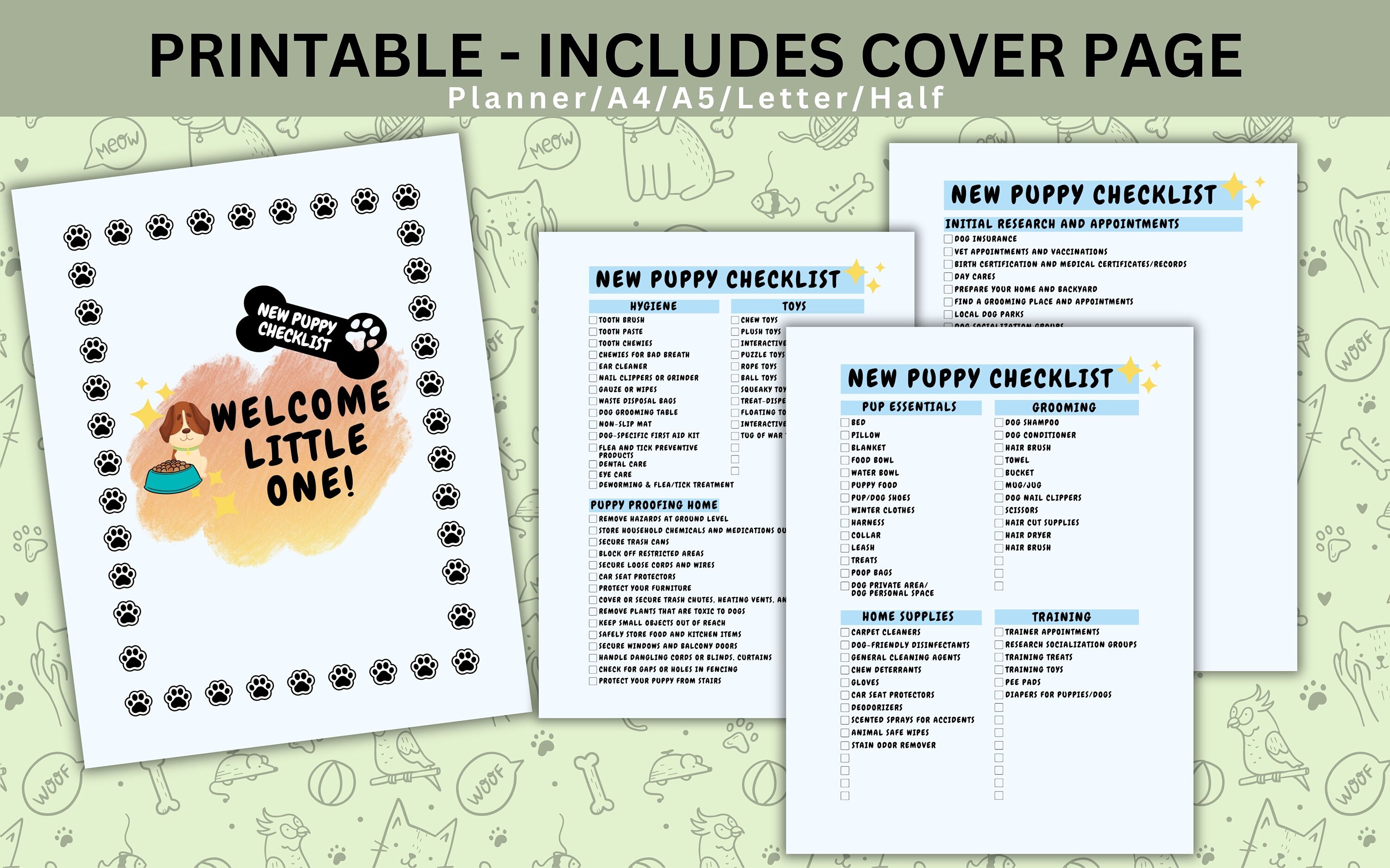 Ultimate Puppy Welcome Binder: Puppy Welcome Checklist for New Dog ...