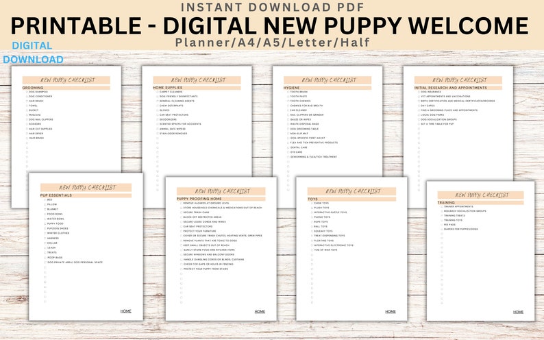 Editable Welcome New Furry Friend-checklist for First-time Dog Owners ...