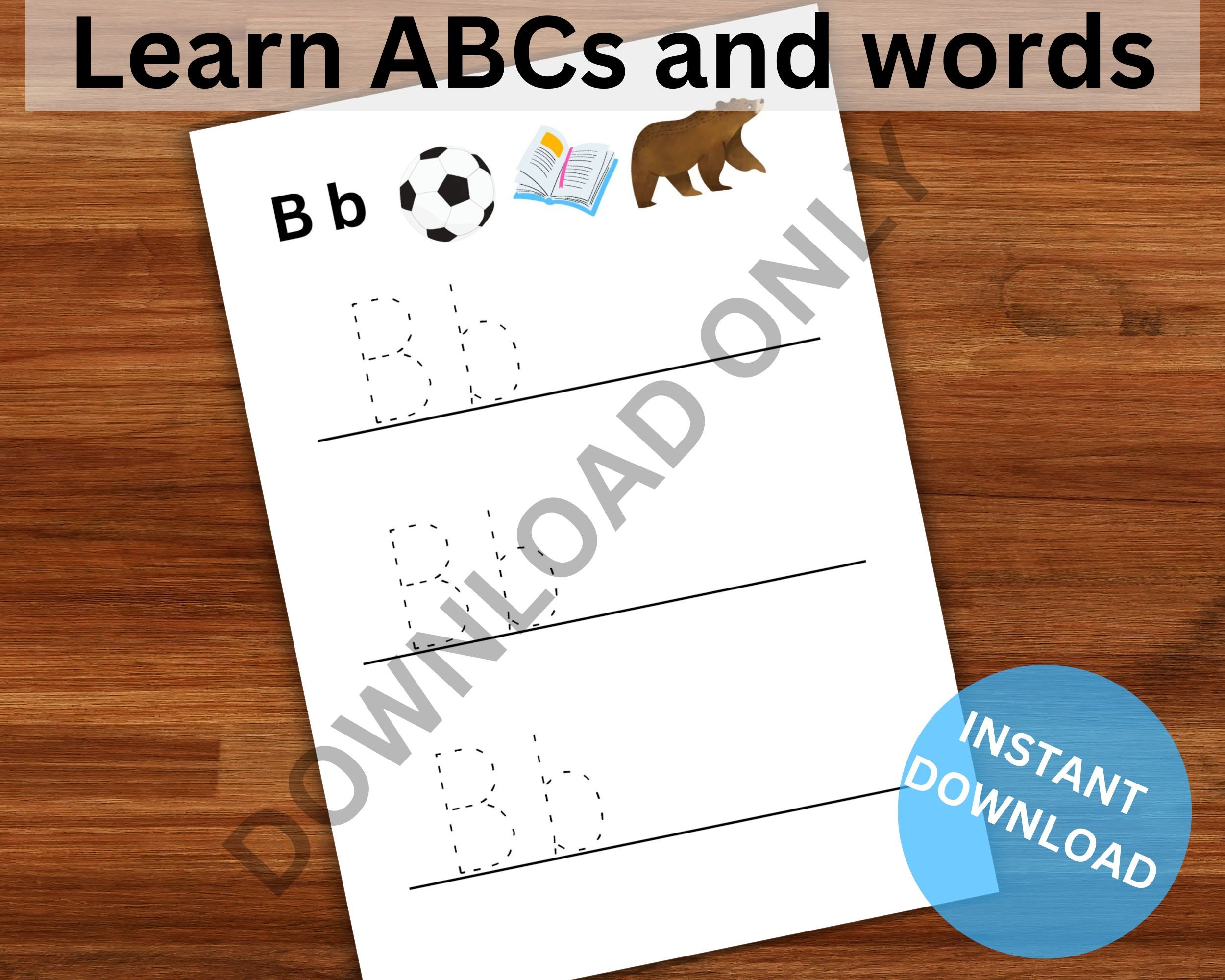 ABCD Fun Sheet for Kids, Trace, Practice, Write and Master Abcds Within ...