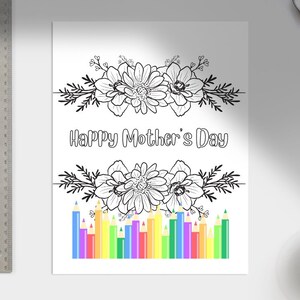 Beautiful Flower Printable Coloring Page for This Mother's Day ...