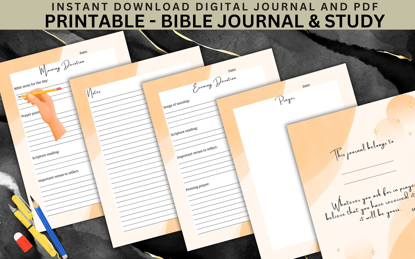 Printable Prayer Journal, Guide - Bible Study, Digital Bible Study ...