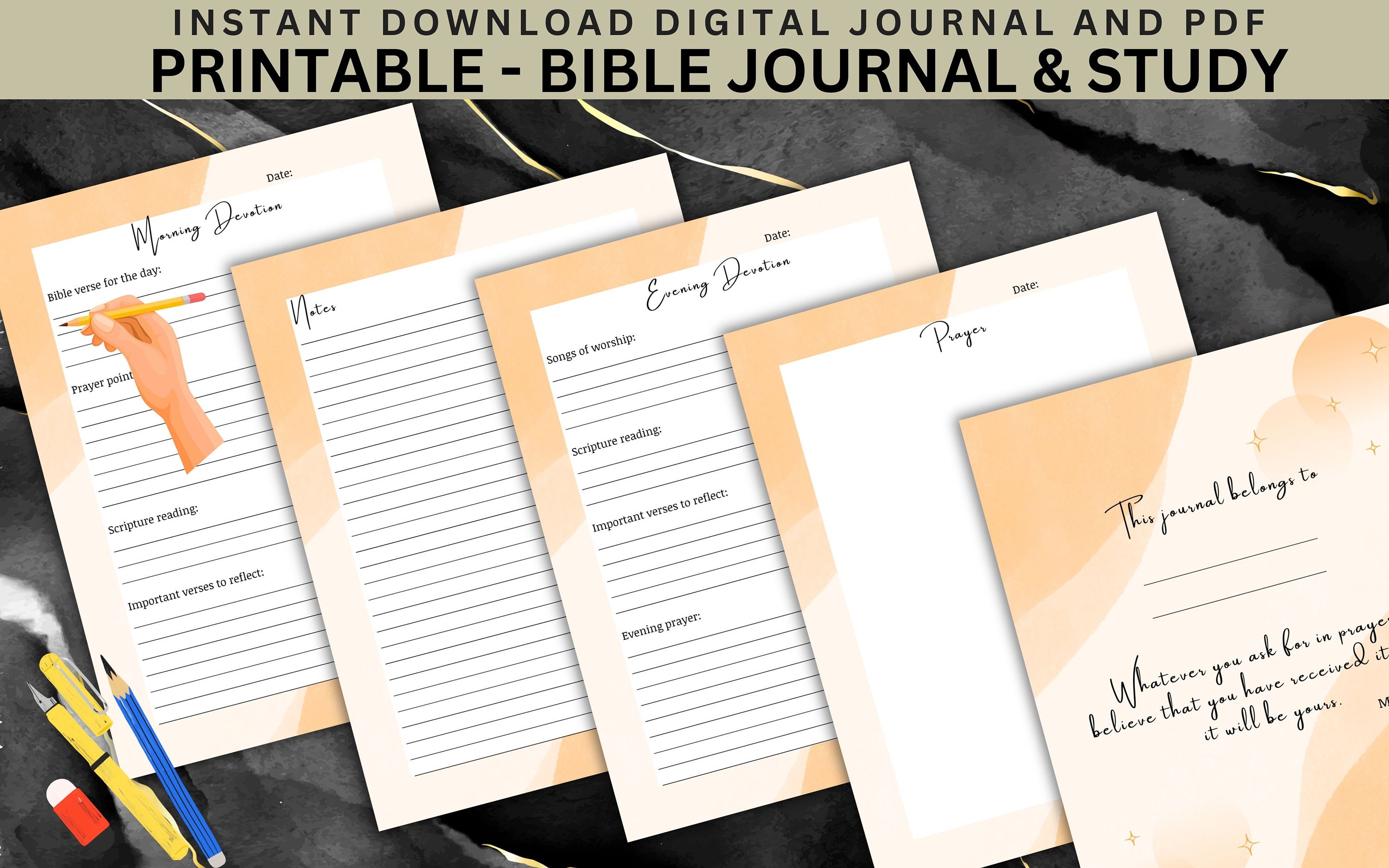 Printable Prayer Journal, Guide - Bible Study, Digital Bible Study ...