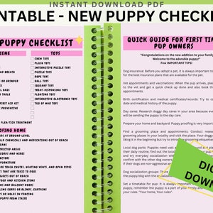 Puppy Care Master Checklist: Health, Grooming & Supplies - Printable ...