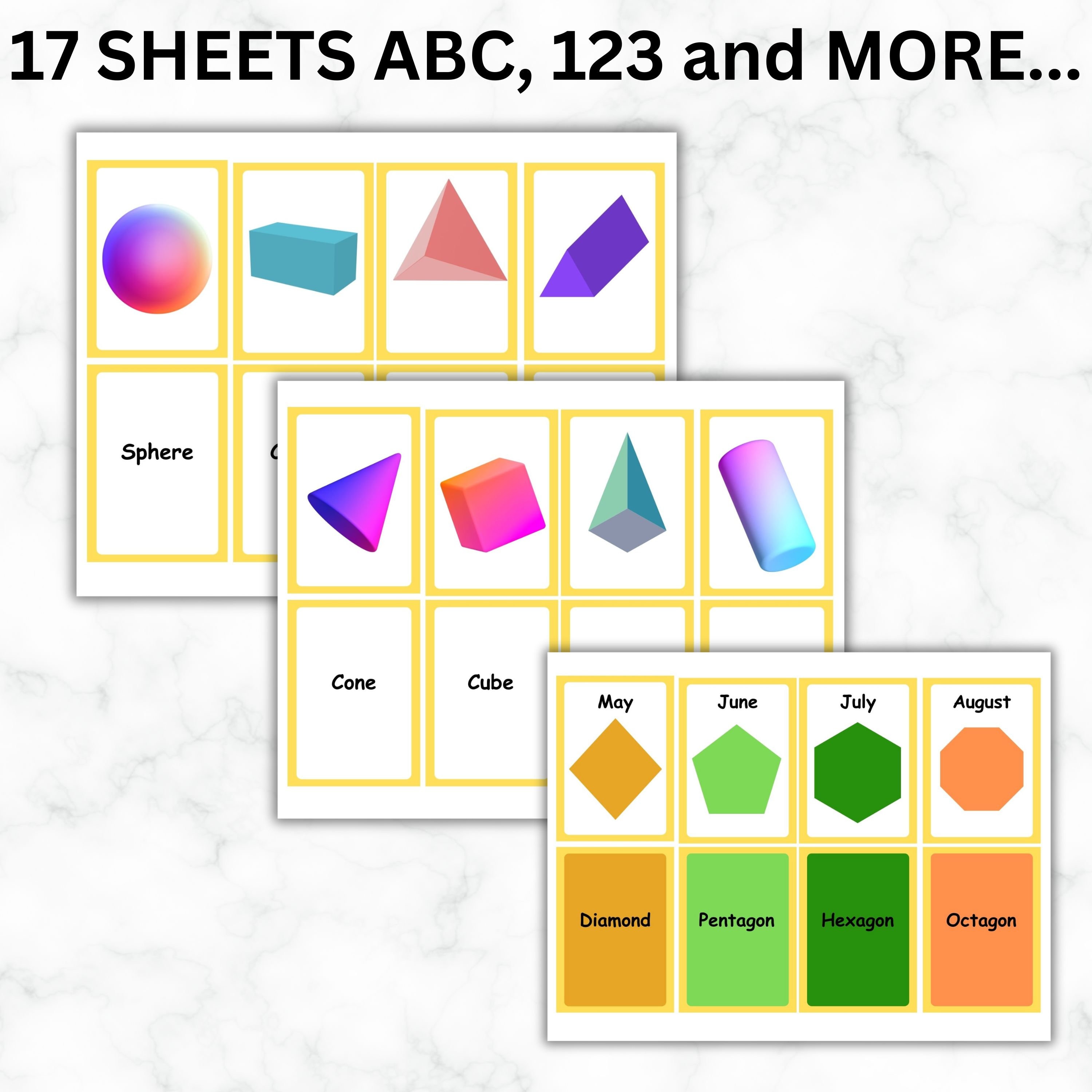 Use Flash Cards to Learn Alphabets, Number Counting, Days of the Week ...