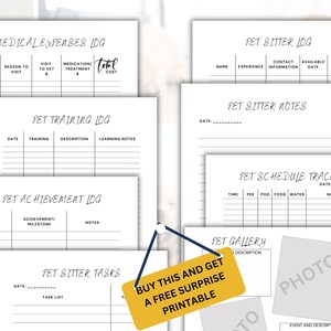Pet Care Binder for Puppy Owners-complete Planner, Vaccination Tracker ...